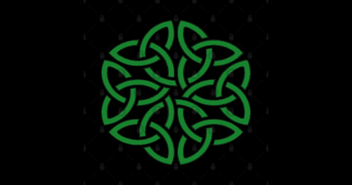 Shamrock Celtic Art Knotwork Design - Knotwork Design - Sticker | TeePublic