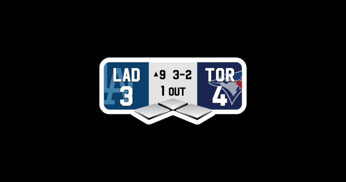Dodgers vs Blue Jays World-Series-Scoreboard, Dodgers WIN, Top of the ...
