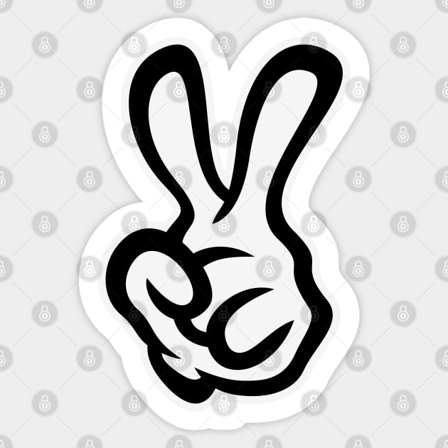 V Sign / Victory Sign (Left Hand / NEG 2C) - Victory Sign - Sticker ...