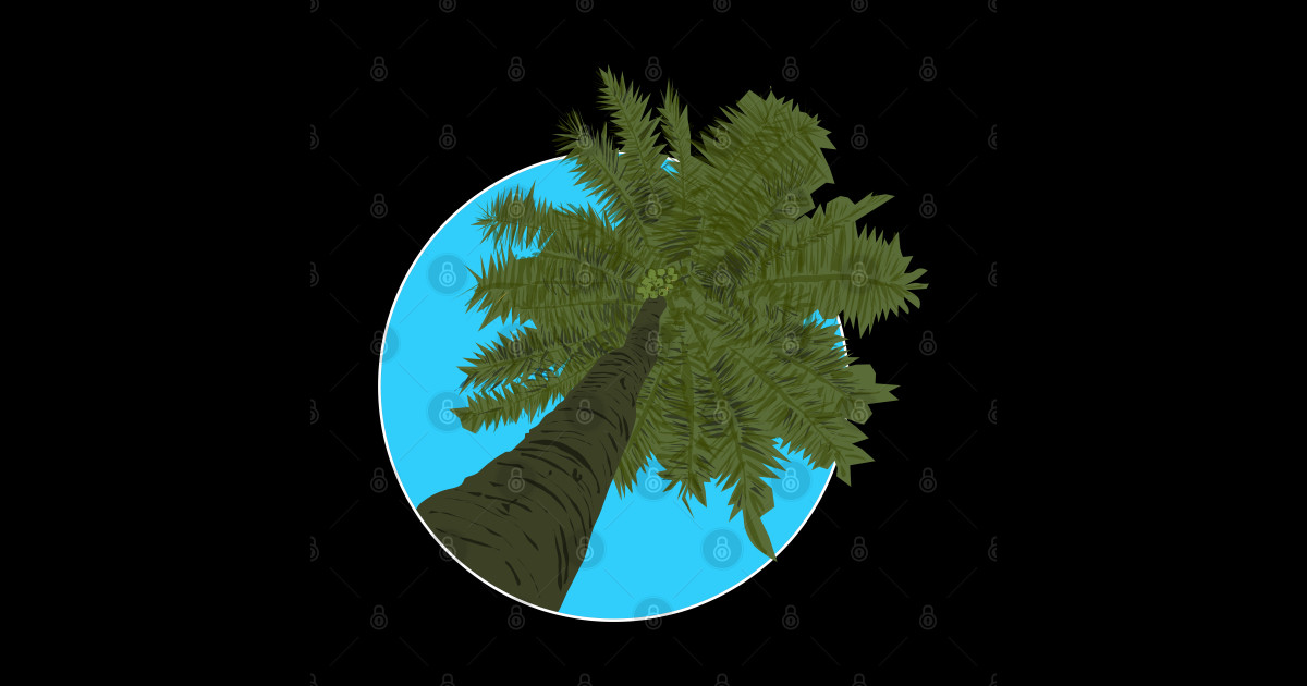 Tropical Shade Coconut Tree - Coconut Tree - Sticker | TeePublic