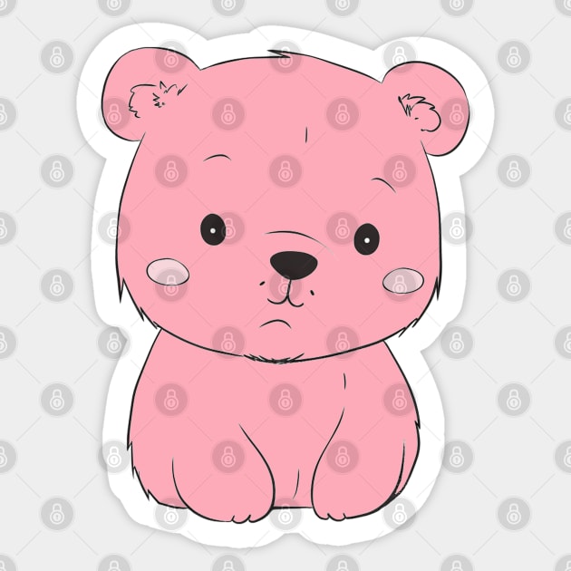 Сute teddy bear, pink - Bear - Sticker | TeePublic
