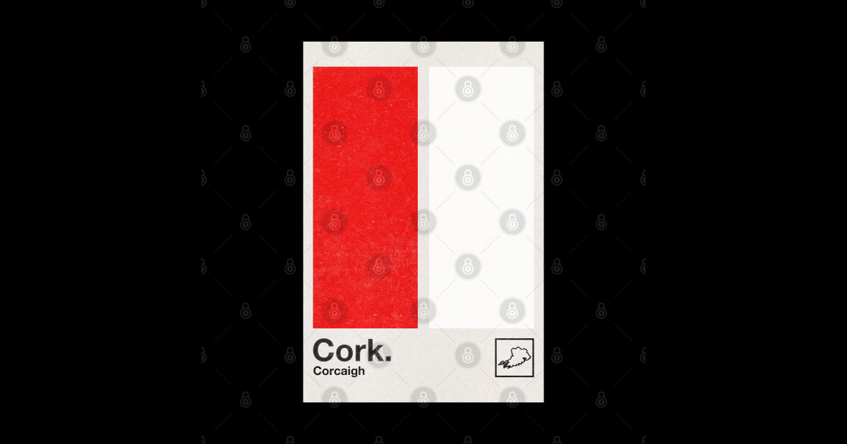 County Cork / Original Retro Style Minimalist Poster Design - County ...