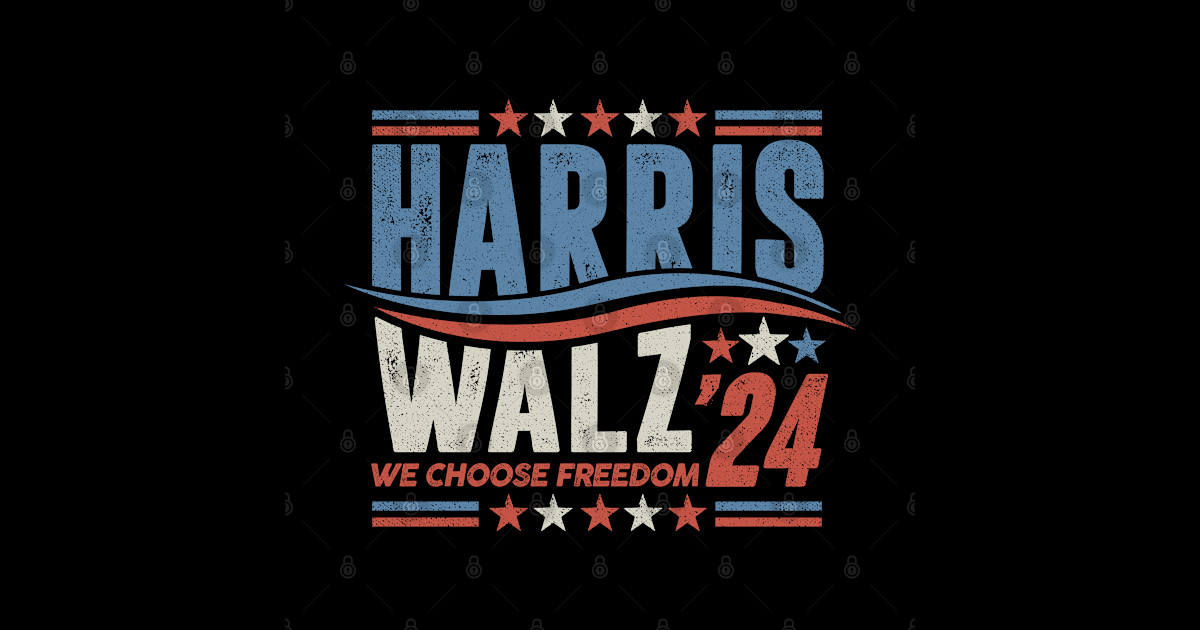 HARRIS WALZ 24 WE CHOOSE FREEDOM - We Choose Freedom - Sticker | TeePublic