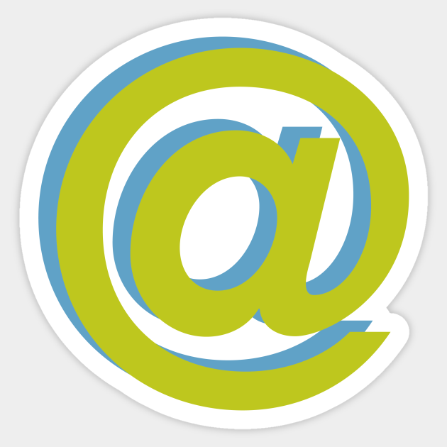 Colorful At Sign - At Sign - Sticker | TeePublic