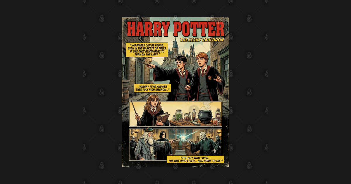 Harry Potter Comics Style - Harry Potter - T-Shirt | TeePublic
