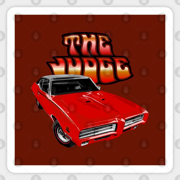 Red 69 Pontiac GTO Judge - Gto - Sticker | TeePublic