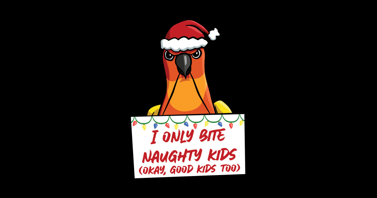 Only Bite Naughty Kids Sun Conure - Conure - Pin | TeePublic
