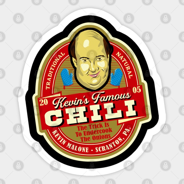 Kevin Malone Chili Label - Kevins Famous Chilli The Office - Sticker ...