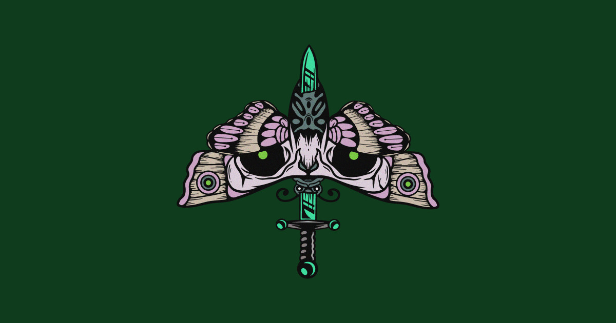 Moth Dagger Tattoo - Moth Art - T-Shirt | TeePublic