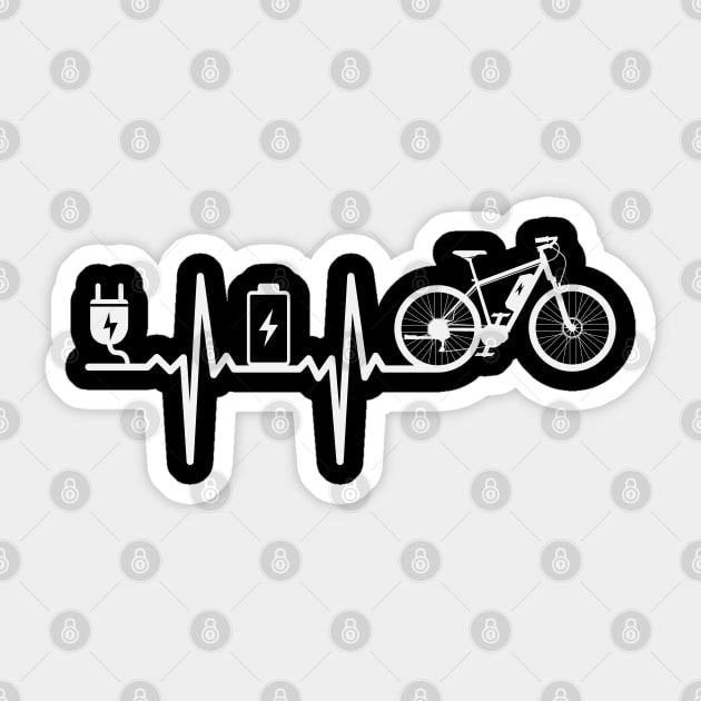 E-Bike Heartbeat Bicycle Electric Cycling Funny - Bike - Sticker ...