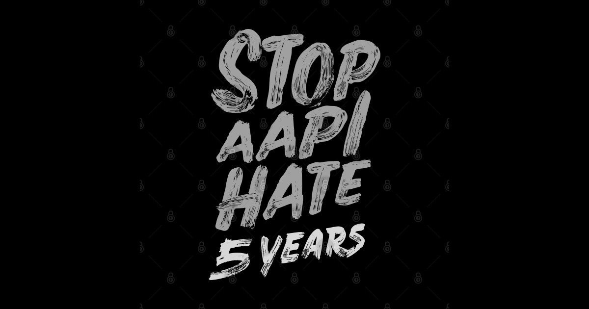 Stop AAPI Hate 5 Years Official Logo (gray) - Stop Aapi Hate - Sticker ...