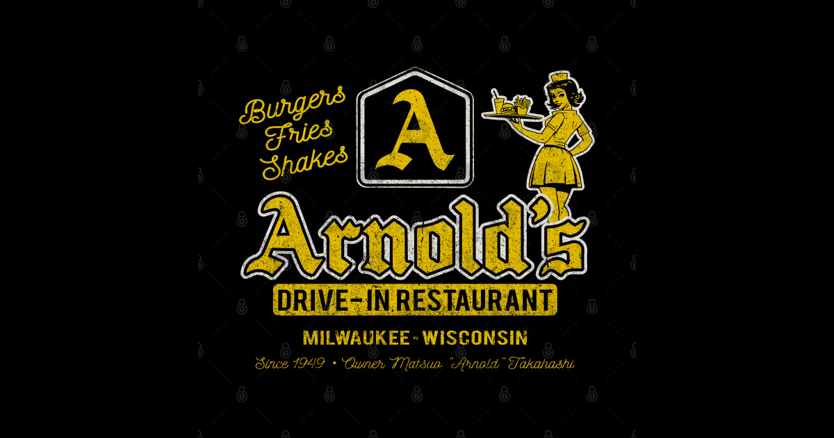 Arnold's Drive In Worn - Arnolds Happy Days - Sticker | TeePublic