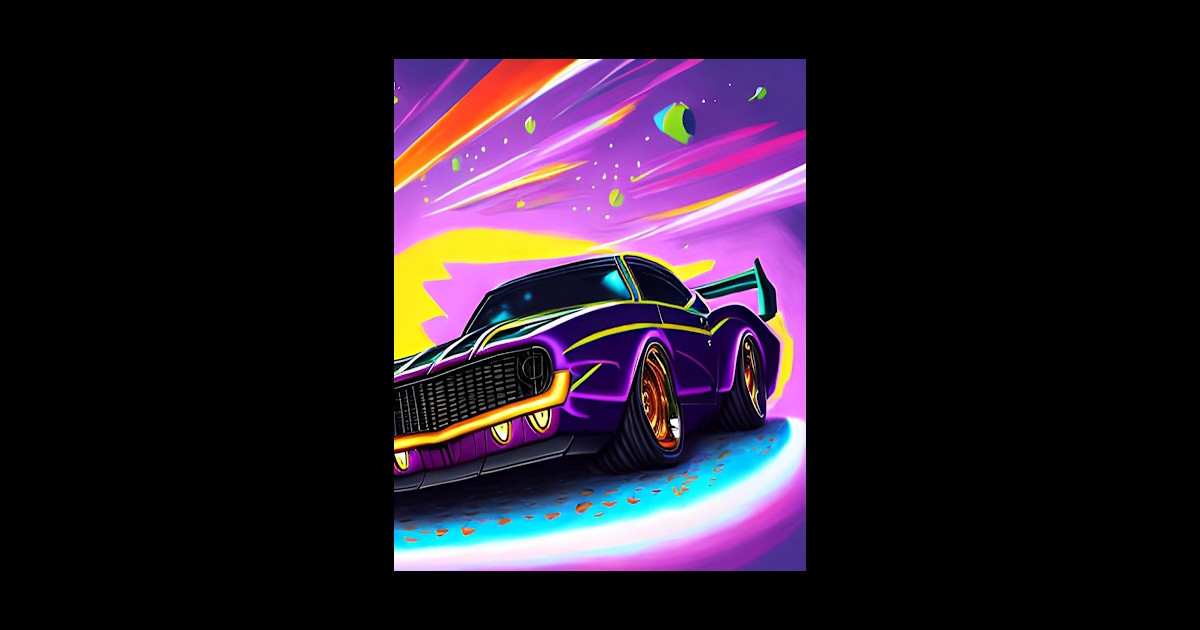 Retro 69 Camaro- Purple wide body - Chevy - Posters and Art Prints ...