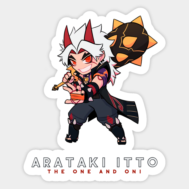 Arataki Itto - Genshin Impact Games - Sticker | TeePublic