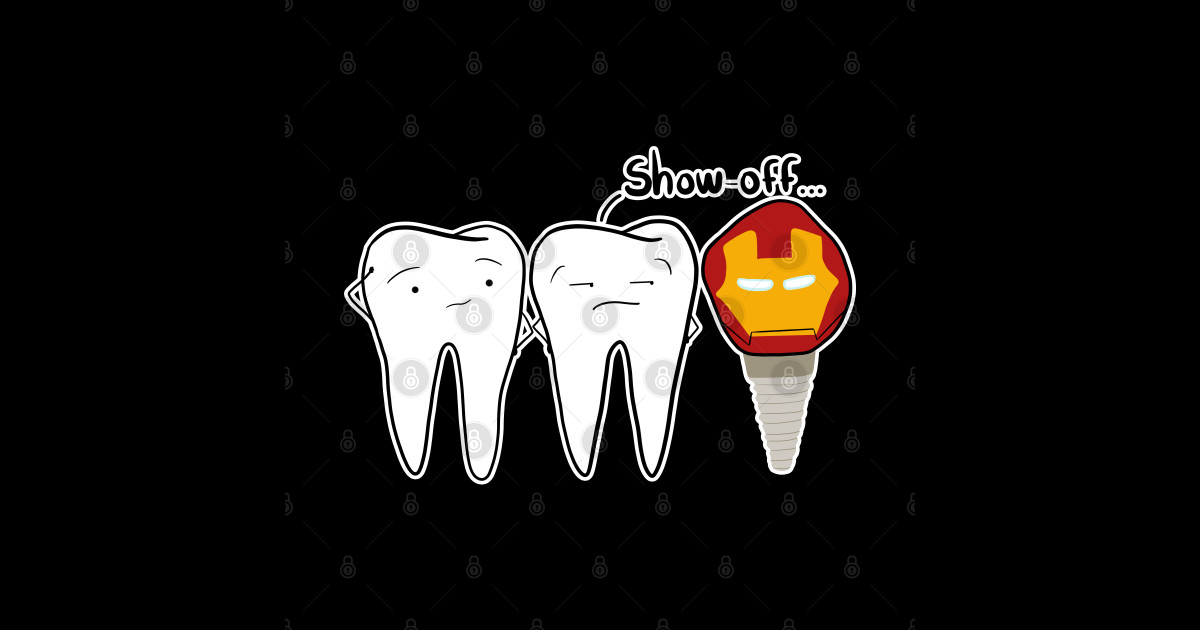 Show-off - Dental Implant - Sticker | TeePublic
