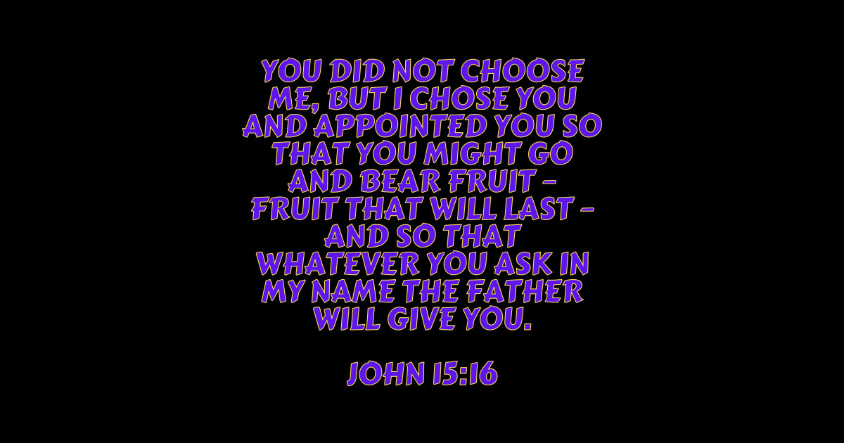 Bible Verse John 15:16 - John 15 16 - Sticker | TeePublic