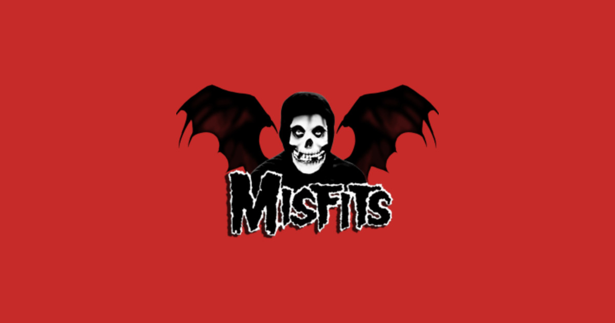Misfits crimson skull bat wings - Misfits - T-Shirt | TeePublic