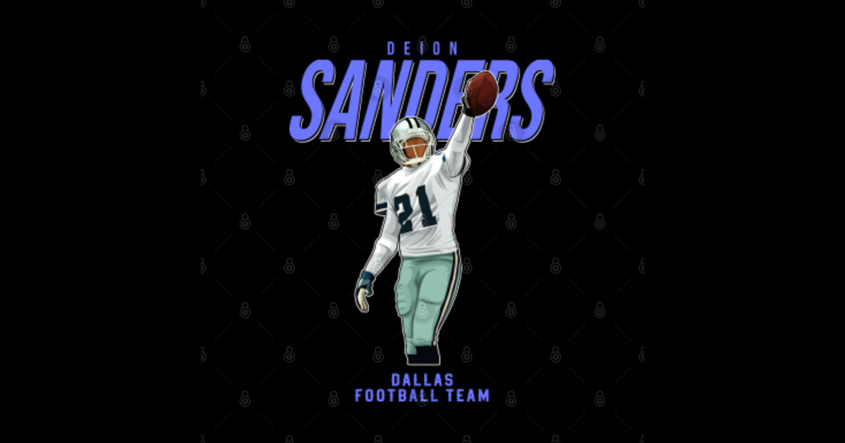 Deion Sanders #21 Dallas Football Team - Deion Sanders - Sticker ...