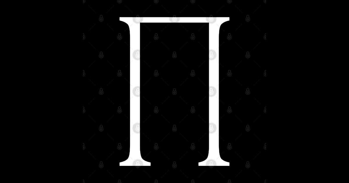 pi product symbol in mathematics dark version - Mathematics - T-Shirt ...