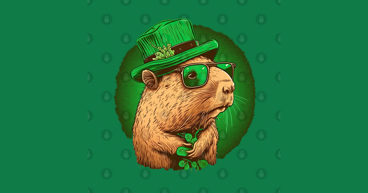 Capybara St. Patrick's Day - St Patricks Day - T-Shirt | TeePublic