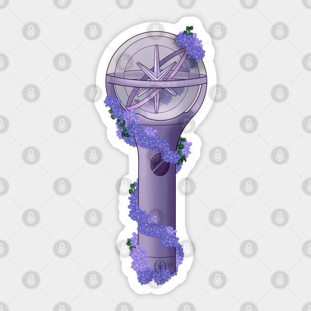 Katseye Floral Lightstick kpop - Katseye - Sticker | TeePublic