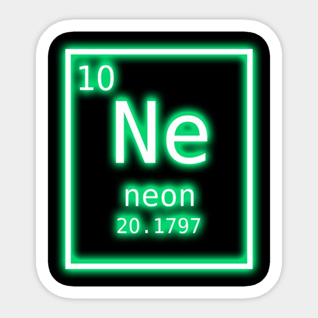Neon Element Seafoam Green Periodic Table Chemistry Nerd Costume T ...