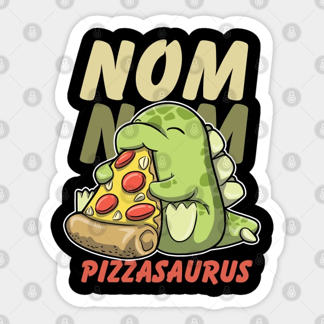 Nom Nom Stegosaurus Eating Pizza - Pizzasaurus - Dinosaur - Sticker ...