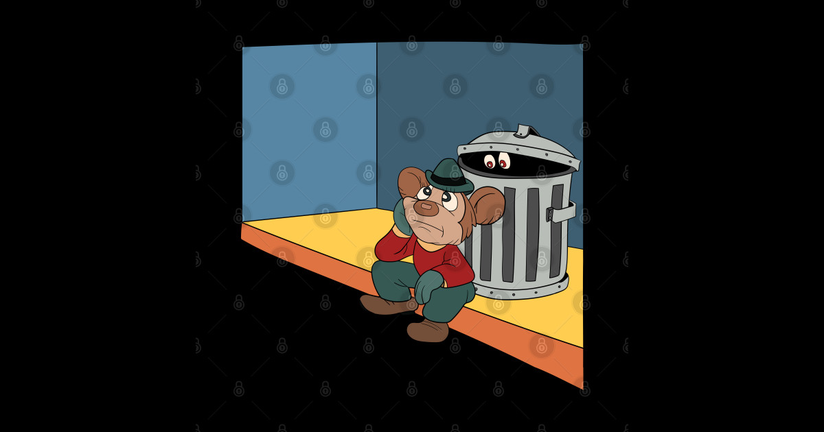 brooding cartoon mouse - Cartoons - Sticker | TeePublic