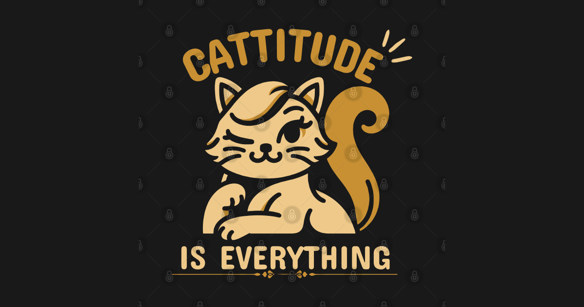 Cattitude Is Everything | Cute cat design for Attitude Is Everything ...