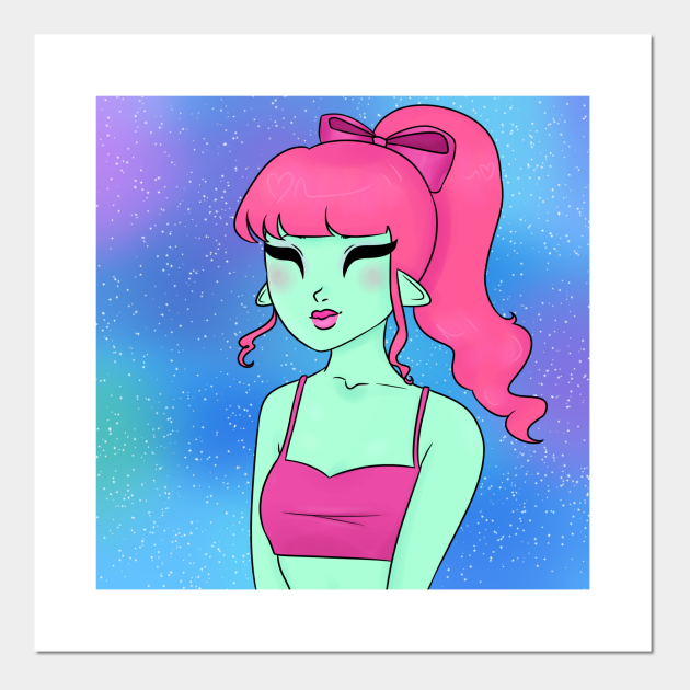 Cute Pastel Alien! - Kawaii - Posters and Art Prints | TeePublic