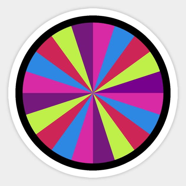 90s Color Wheel - 90s Color Wheel - Sticker | TeePublic
