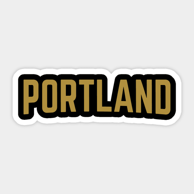 Portland City Typography - Portland - Sticker | TeePublic