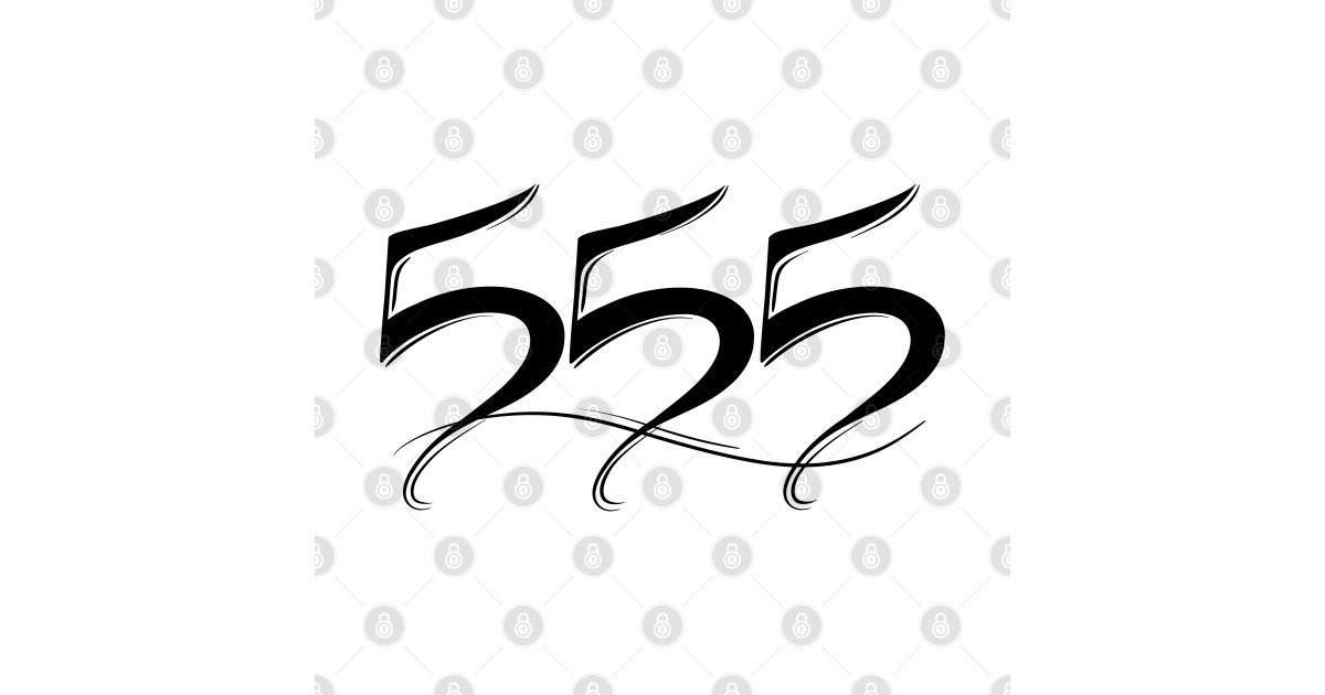555 Angel number tattoo design style - Angel Number 555 - T-Shirt ...