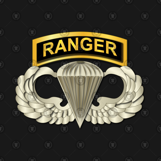 Airborne Badge - Ranger Tab - Airborne Badge Ranger Tab - T-Shirt ...