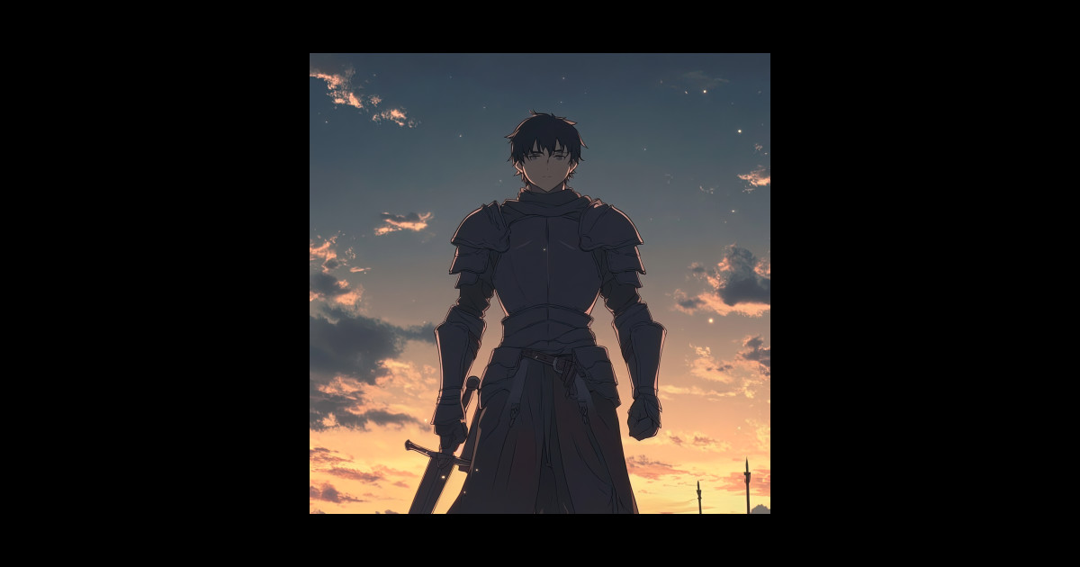 An Errant Knight | Anime style - An Errant Knight - Sticker | TeePublic