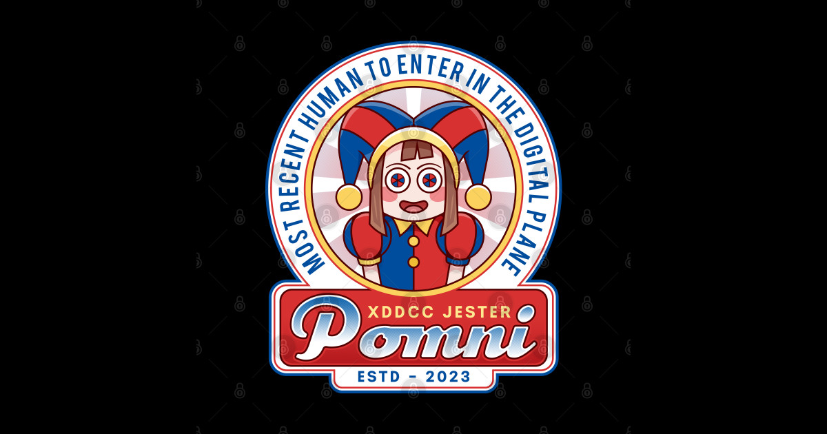 Pomni The Jester Emblem - The Amazing Digital Circus - Sticker | TeePublic