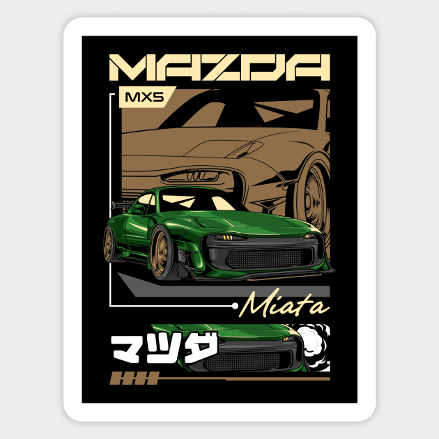Miata MX-5 JDM Car - Miata Mx 5 Jdm Car - Sticker | TeePublic