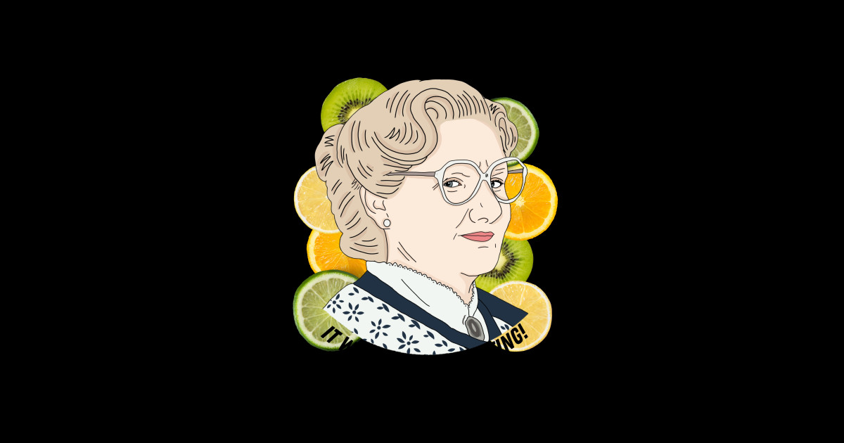 Mrs Doubtfire Run By Fruiting - Run By Fruiting - Sticker | TeePublic