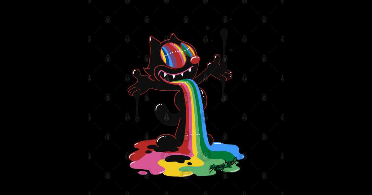 Trippy Felix the Cat - Felix The Cat - Posters and Art Prints | TeePublic