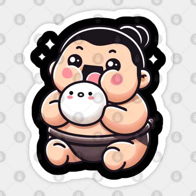 Cute Sumo Wrestler - Sumo Wrestler - Sticker | TeePublic
