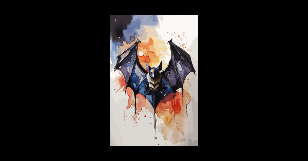 Blood Red Bat - Bat - Sticker | TeePublic