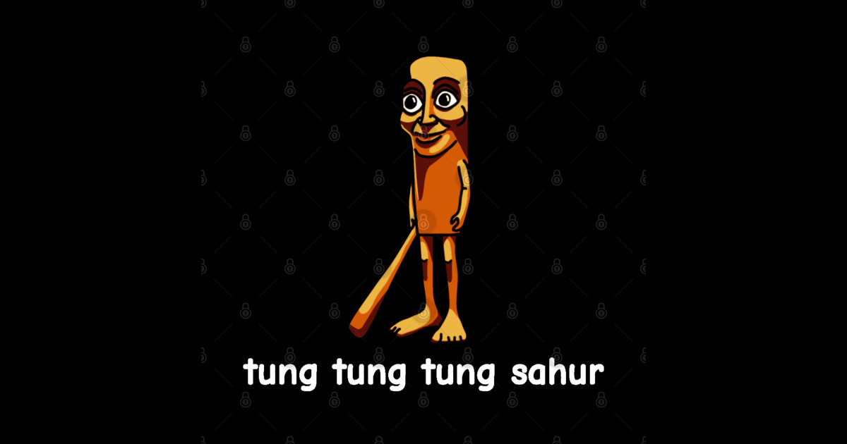 Tung Tung Tung Sahur Meme v4 - Tung Tung Tung Sahur - Pin | TeePublic