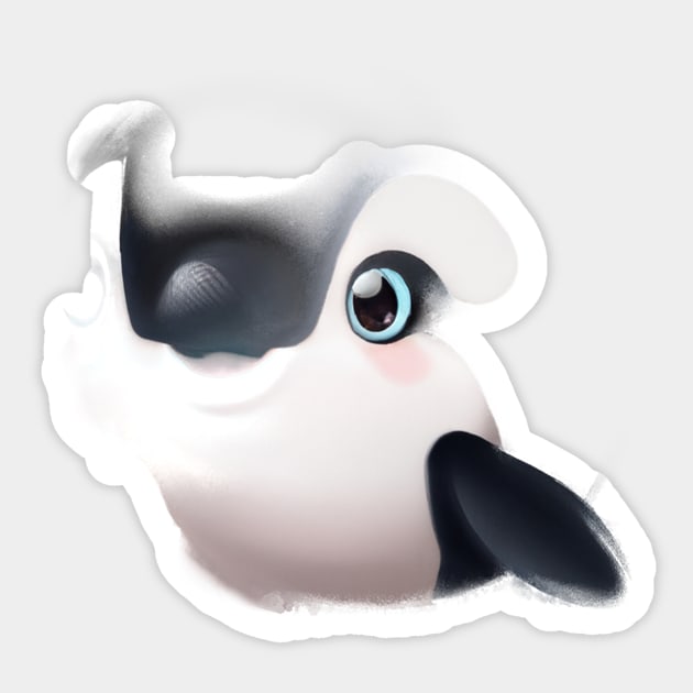 Cute Orca Drawing - Orca - Sticker | TeePublic