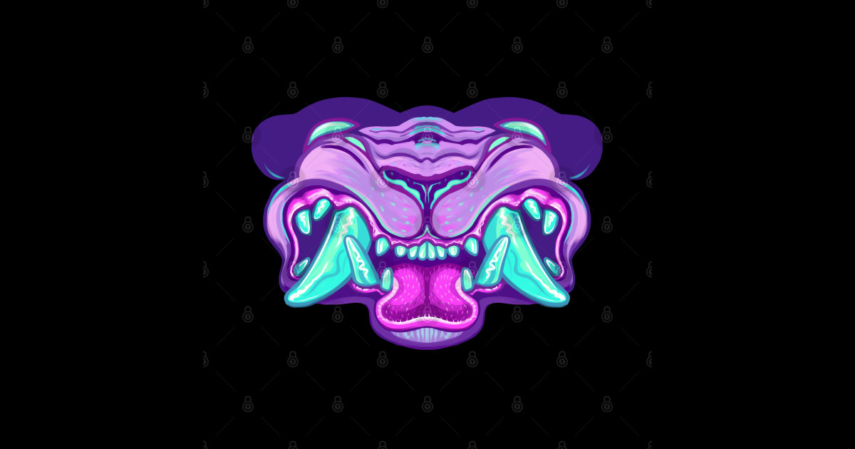 Neon Monster - Black - Hellhound - Sticker | TeePublic