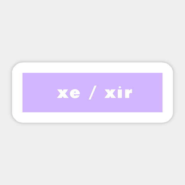 xe / xir - purple - Xe Xir - Sticker | TeePublic