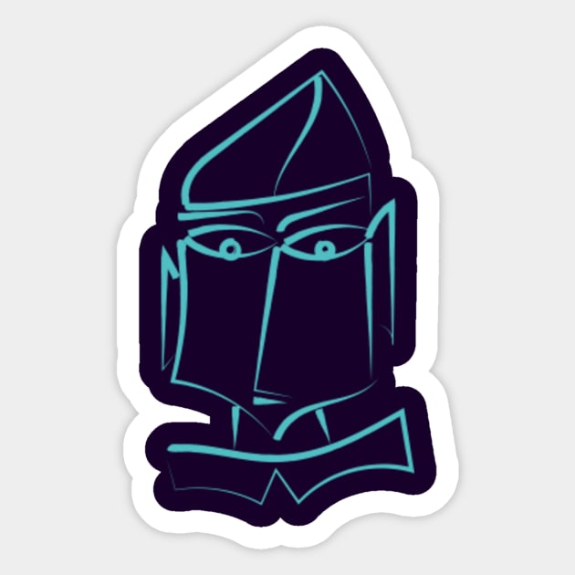 Man face funny minimal lineart - Cartoons - Sticker | TeePublic