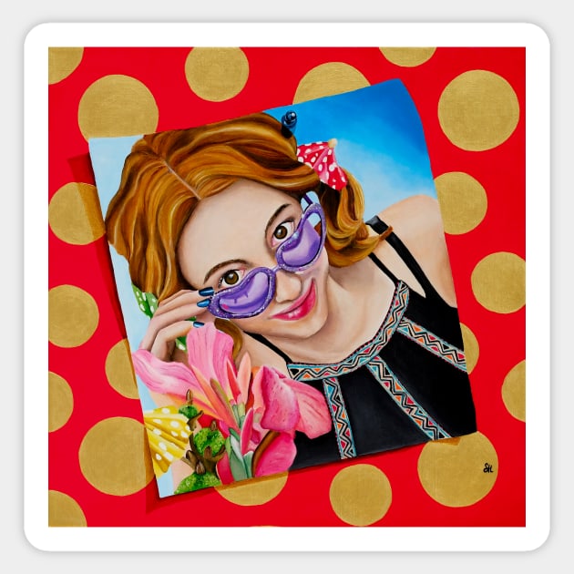 Pin-Up Girl Art - Pinup - Sticker | TeePublic