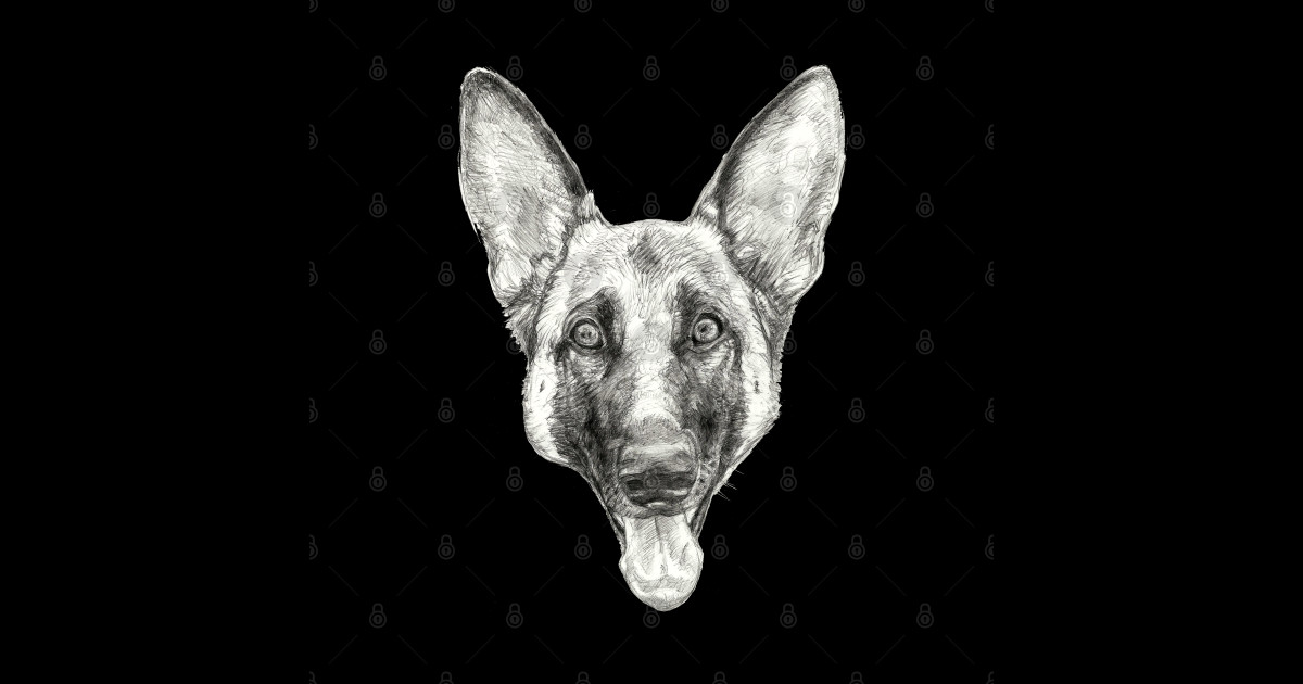 Cleo, the German Shepherd - German Shepherd - Sticker | TeePublic