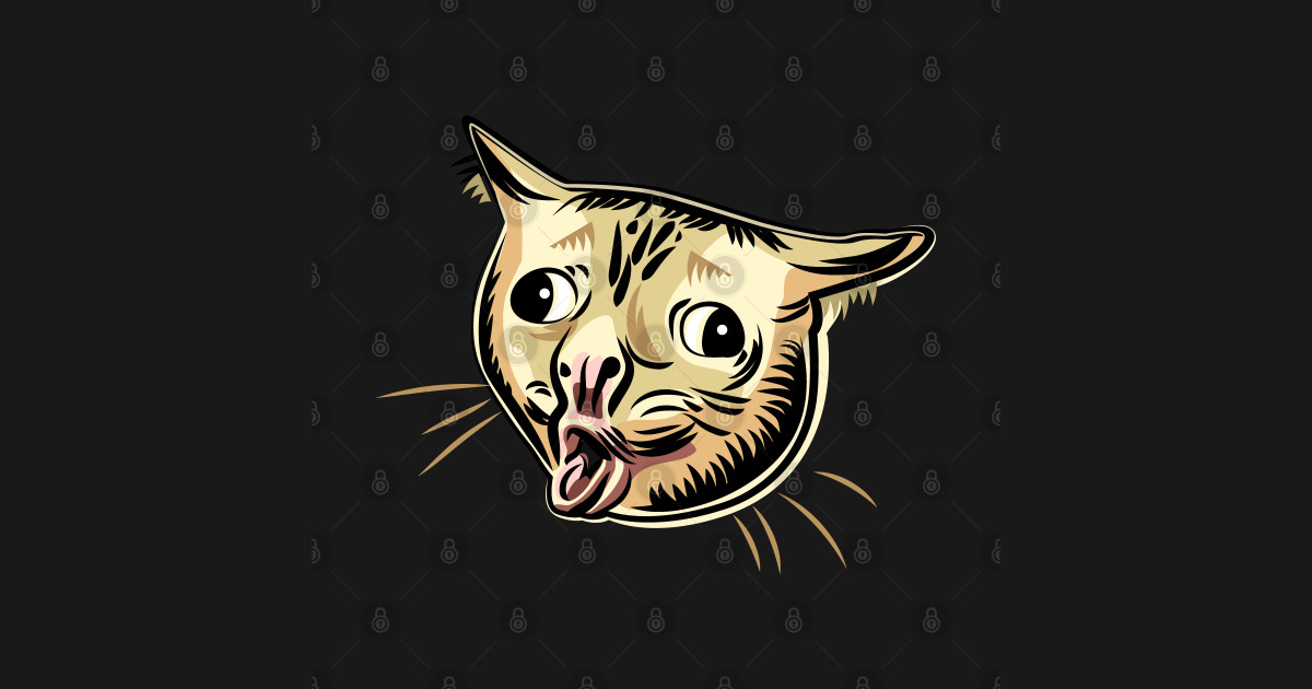 Coughing Cat Meme - Coughing Cat - Sticker | TeePublic