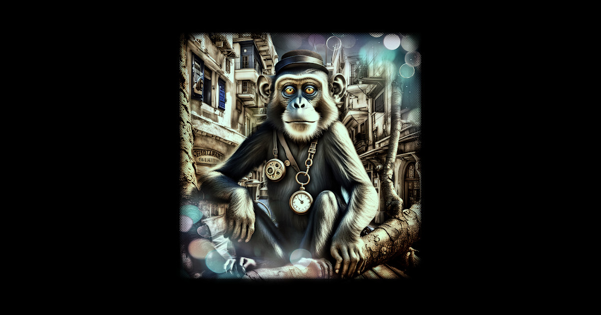 Steam Punk Rock Ape - Steampunk Ape - Sticker | TeePublic